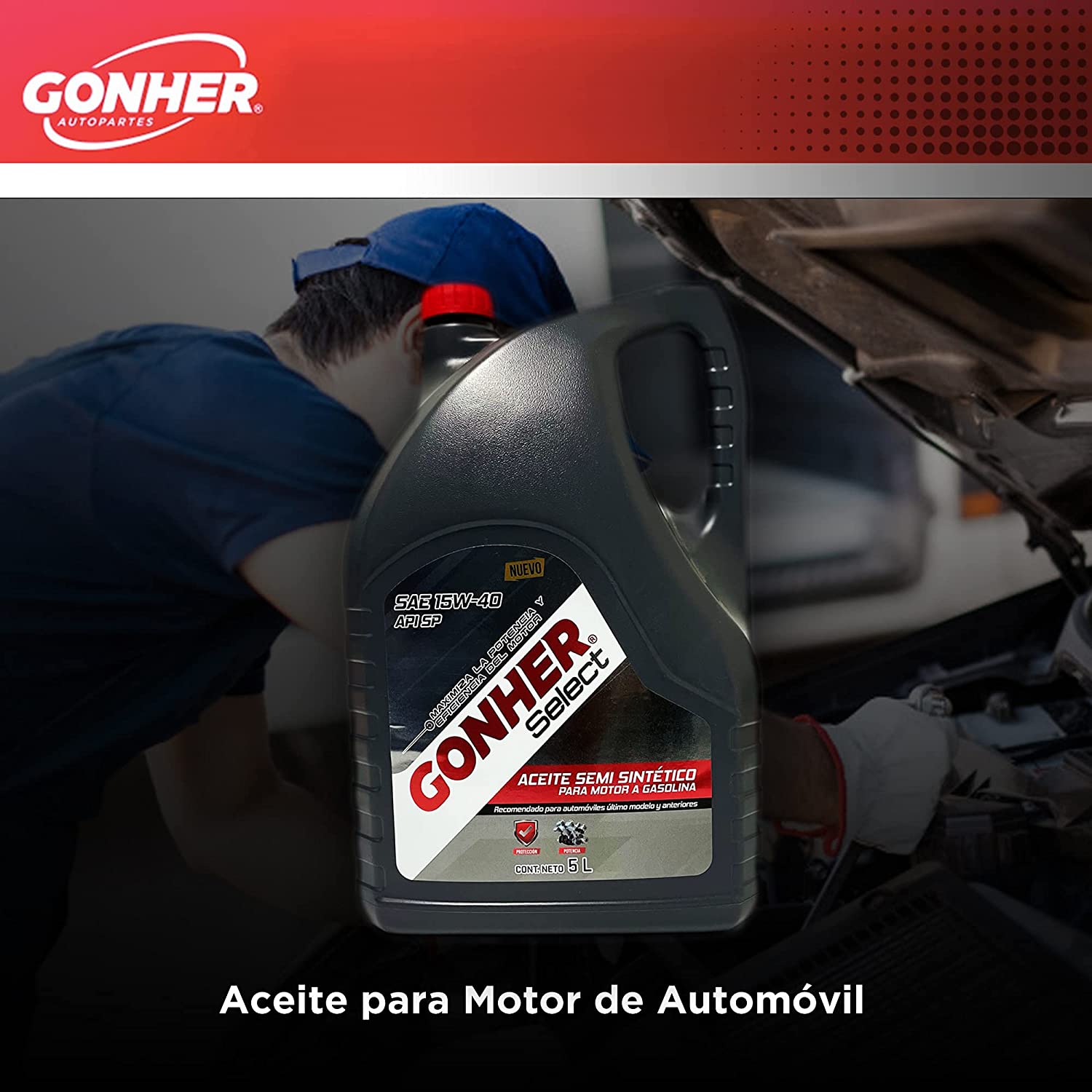 Aceite Motor 15W40 Semi Sintetico Select 5 Lts Gonher – Filtros Y ...